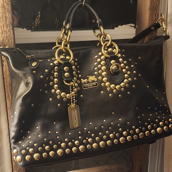 Coach | Bags | Coach Rare Madison Sabrina Rivet Satchel | Poshmark